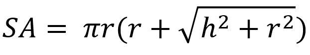 Surface Area of a Cone (Formulas & Examples) | Free Lesson