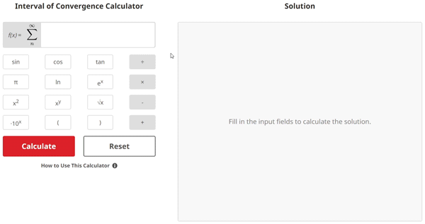 Interval of Convergence Calculator | Best Full Solution Steps Interval of Convergence Calculator | Best Full Solution Steps