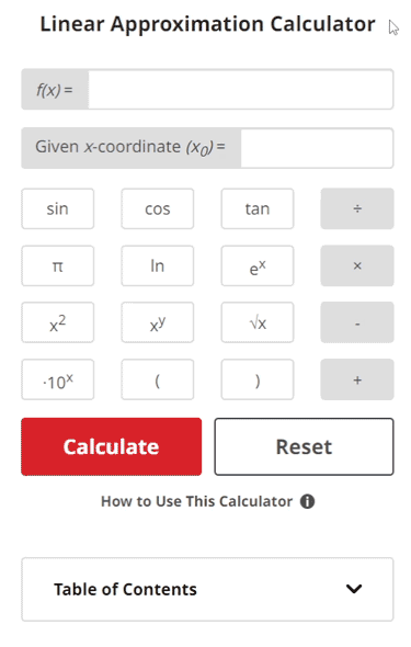 Linear Approximation Calculator Best Full Solution Steps