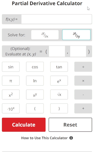 Partial Derivative Calculator | Instant Solutions Partial Derivative Calculator | Instant Solutions