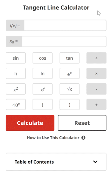 Tangent Line Calculator Best Full Solution Steps
